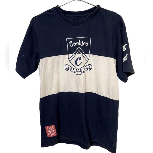 Cookies | Shirts | Cookies High End Navy Blue Striped Mens L Tshirt ...